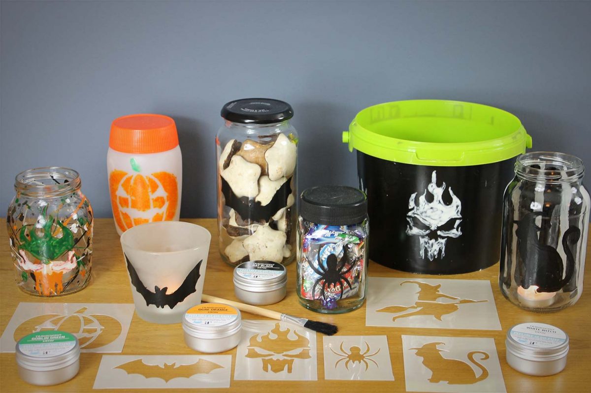 Halloween Stencil Craft Packs - Thorndown Paints - Wood Paints, Wall ...