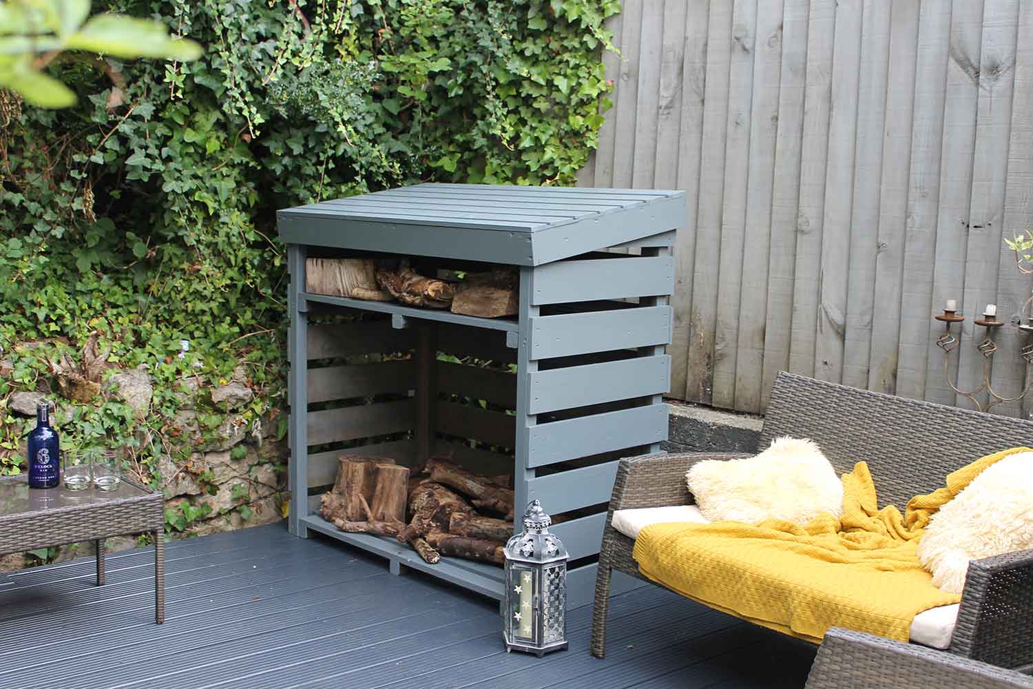 Thorndown-Wood-Paint-on-timber-decking-and-logstore - Thorndown Paints ...