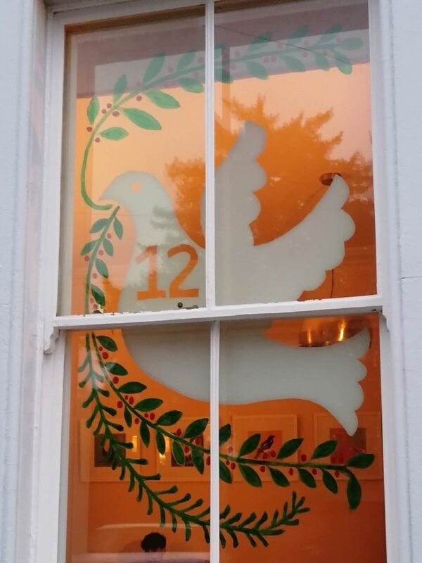 Painting Christmas Advent Windows with Peelable Glass Paint - Thorndown ...