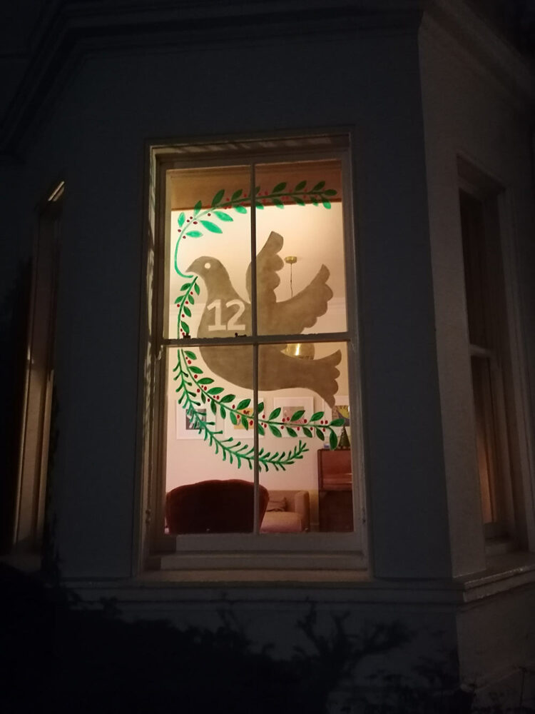 Painting Christmas Advent Windows with Peelable Glass Paint - Thorndown ...